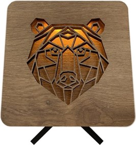 Li-Go "Hlava medvěda" lampa 19x19 cm provedení povrchu: dub světlý