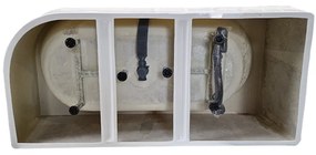 BPS-koupelny Volně stojící rohová akrylátová vana HYD-MER509A pravá 140x75 bílá, odtokový komplet zlatý