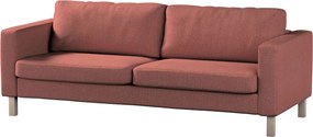 Potah na pohovku IKEA Karlstad 3-místná, nerozkládací, krátký barva hnědá látka pletený vzor