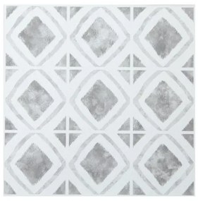 Samolepicí pvc dlažba šedobílý ornament 2747001 | 30,4 x 30,4 cm | D-C-Fix