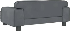 Pelíšek pro psy tmavě šedý 70 x 45 x 30 cm samet 171884