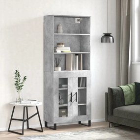 vidaXL Skříň highboard 69,5 x 34 x 180 cm kompozitní dřevo [3189342] Barva: Betonová šedá