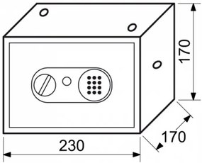Elektronický sejf RICHTER RS.17.EDN.HO.B