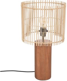 Stolní lampa atmosphera davys na dřevěném podstavci 48 cm