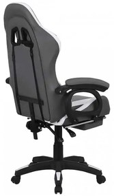Tempo Kondela Kancelářské / herní křeslo JOVELA s RGB LED podsvícením - černá / bílá