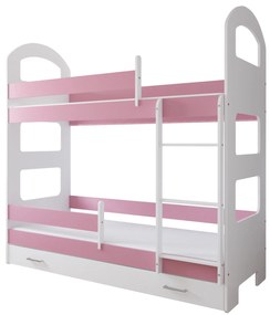 BabyBeds Dětská patrová postel HONZÍK II 180x80 Barevné provedení: Dub, Úložný prostor: Ano, s úložným prostorem