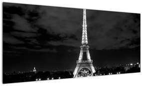 Noční Eiffelova věž - obraz (100x40cm)