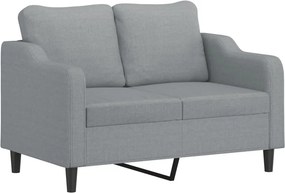 4dílná sedací souprava s polštáři světle šedá textil 3201794