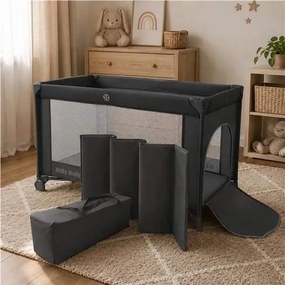 Dětská cestovní postýlka Milly Mally Mirage v přenosné tašce dark grey