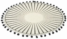 VILLA D’ESTE HOME TIVOLI Kulaté jutové prostírání Pon Pon, set 6 kusů, černá/béžová, 38 cm