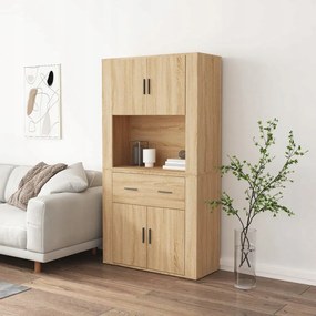 Fionshop 263887254 Skříň highboard dub sonoma kompozitní dřevo
