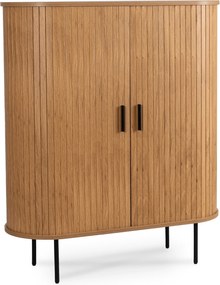 Komoda Trish 100 cm dub přírodní/černá