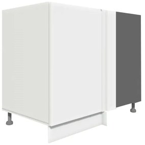 EXTOM Skříňka dolní rohová MALMO D13 U Korpus:: WHITE, Dvířka:: permbroke