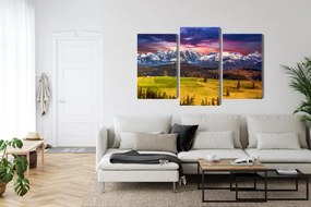 Vícedílný obraz Krajina S Polskými Tatrami 3D Nedostatek Nedostatek Plátno Canvas 90x60