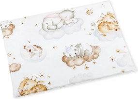 Bellatex Polštářek pro kojence do postýlky Bílá,Béžová,Modrá 42x32 cm, (tenký)