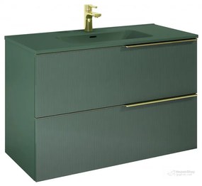 Elita Skappa, nábytkové umyvadlo 100,8x46x1,8 cm, zelená matná, ELT-146068