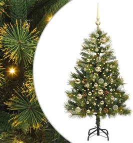 Umělý sklopný vánoční stromeček s kužely Zelená 150 cm 3395084