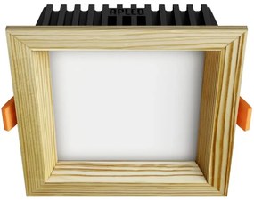 APLED -LED Podhledové SQUARE WOODLINE LED/6W/230V 4000K 12x12 cm borovice masiv
