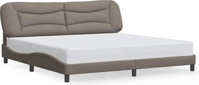 Rám postele bez matrace Hvar taupe 200 x 200 cm textil 3207797