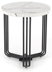 Konferenční stolek- ANTICA S- Bílý mramor/ Černý