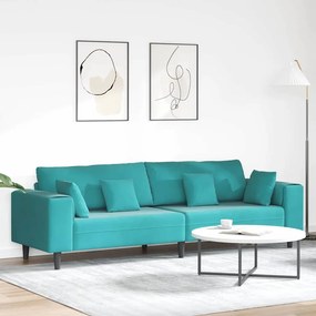 Pohovka Tyrkysová 250 x 77 x 76 cm samet 3335161
