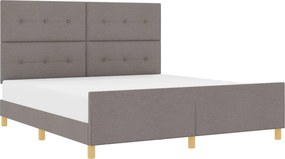 Rám postele s čelo Taupe 180 x 200 cm textil 3344750