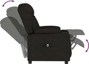 Elektrické polohovací křeslo černé textil 3098779