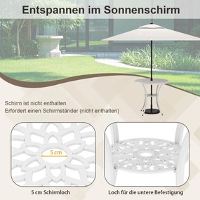 Costway 5-dílný. Gartenmöbel Set aus Aluminiumguss inkl. 4 Stühle a 1 Tisch mit