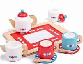 Bigjigs Toys Čajový servis s puntíky / od 3 let