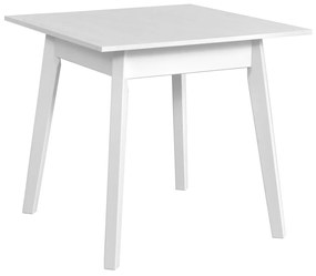 Jídelní stůl OSLO 1 80x80cm Barevné provedení OSLO: Bílá, Barevné provedení noh: Bílá