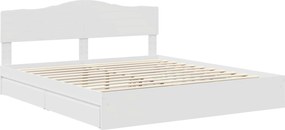 Postel s úložným prostorem Bílá 180 x 200 cm Kompozitní dřevo 3413068