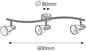 Rabalux 6358 - Bodové svítidlo ART FLOWER 3xE14/40W/230V