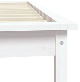 Rám postele bílý 75 x 190 cm Small Single masivní borové dřevo - Default Title