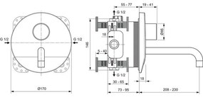 Ideal Standard CeraPlus Baterie umyvadlová senzorová pod omítku A6153AA