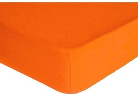 DekorTextil Napínací prostěradlo FROTÉ Premium oranžové ROZMĚR: (š/d/v) 140 x 200 x 20 cm
