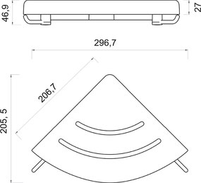 Mereo Mereo, Polička rohová s háčky, CB960A