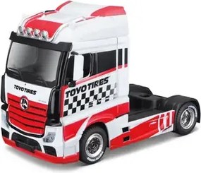 Bburago Haulers custom cabs Kamion M-B Actros Gigaspace červeno-bílá /