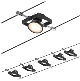 Paulmann 94434 CorDuo Set Mac II, černý lankový systém, 5x max 10W LED 12V, 500cm