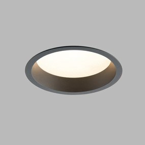 LED2 2250843CS Zeta S, černé svítidlo pro zapuštění, 15W LED 4000K CASAMBI, ⌀13,6cm, IP44