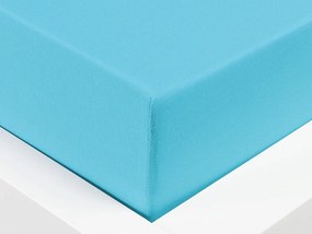 XPOSE® Jersey prostěradlo Exclusive - azurové 200x220 cm