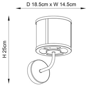 Endon 106003 - Nástěnné svítidlo HOPTON 1xE14/7W/230V lesklý chrom