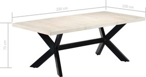 vidaXL Jídelní stůl 200 x 100 x 75 cm masivní mangovníkové dřevo [247428] Barva: světle hnědá