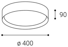 LED2 - LED Stropní svítidlo MILA LED/30W/230V 3000/4000K