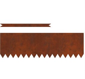 Okraj trávníku 30 ks 100 x 0,05 x 30 cm Rezavá 3335787