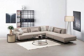 Designová rohová sedačka Kessya béžová - levá