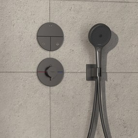 Hansgrohe ShowerSelect Comfort S, termostat pod omítku, kartáčovaný černý chrom, HAN-15559340