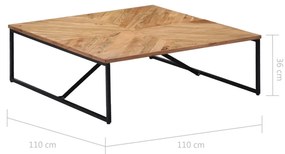 Konferenční stolek 110 x 110 x 36 cm masivní akáciové dřevo - Default Title