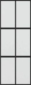 vidaXL Posuvné dveře 76 x 205 cm čiré ESG sklo a hliník [155207] Barva: Bílá a průhledná