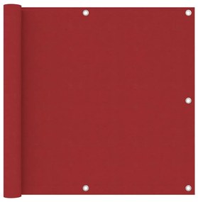 Balkónová zástěna červená 90 x 400 cm oxfordská látka