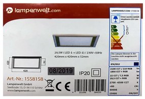 Lampenwelt Lampenwelt - LED RGBW Stmívatelné stropní svítidlo LYNN LED/29,5W/230V + DO LW0108